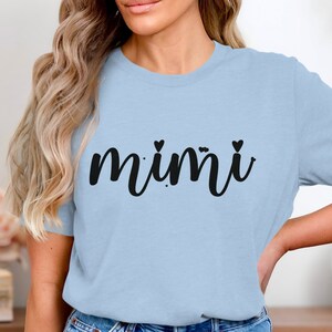 Mimi Heart Script Font T-shirt, Funny Mimi Shirt, Cute Mimi Tee, Mimi ...