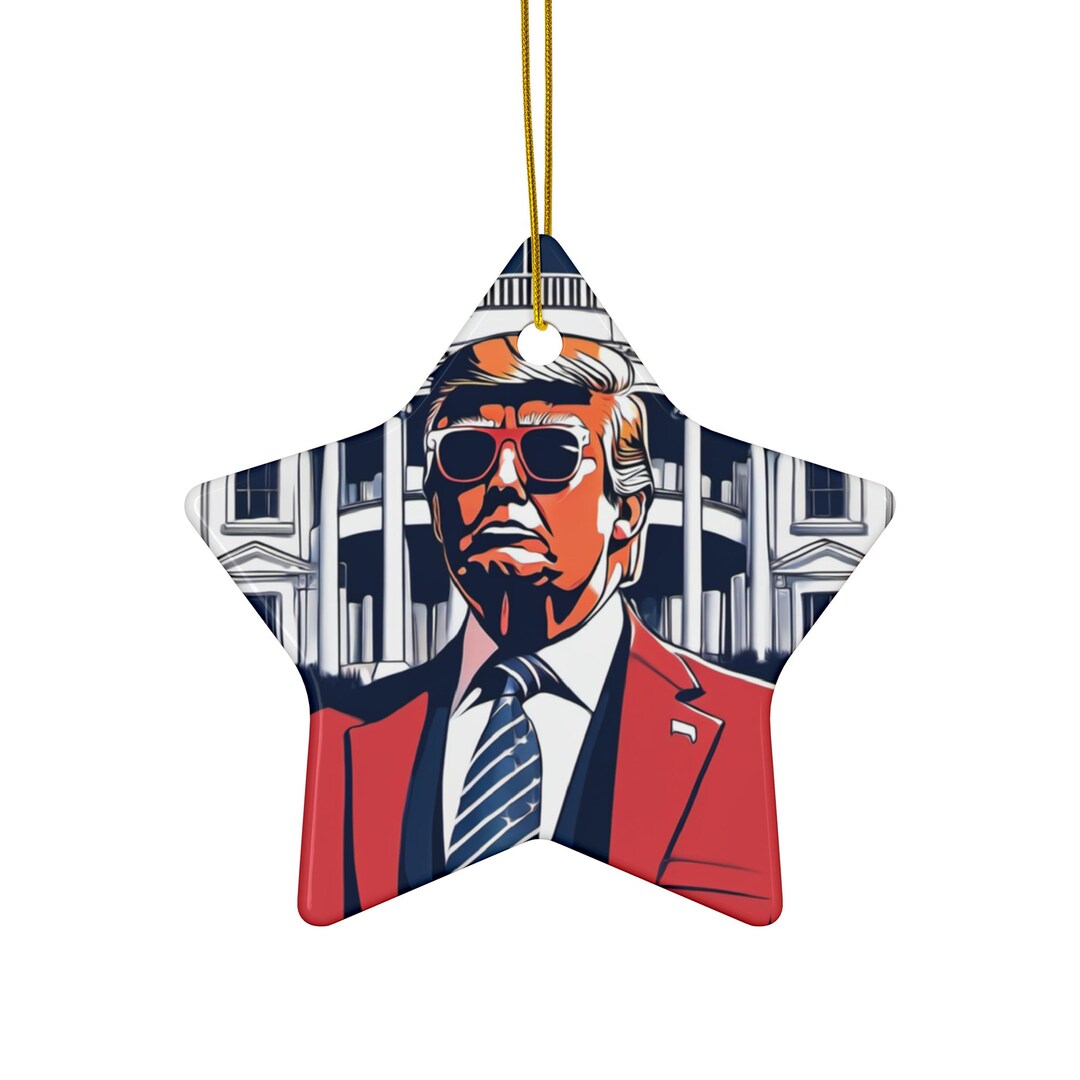 Ceramic Ornament, Trump 2024 Red Suit White House Keepsake, Gift for ...