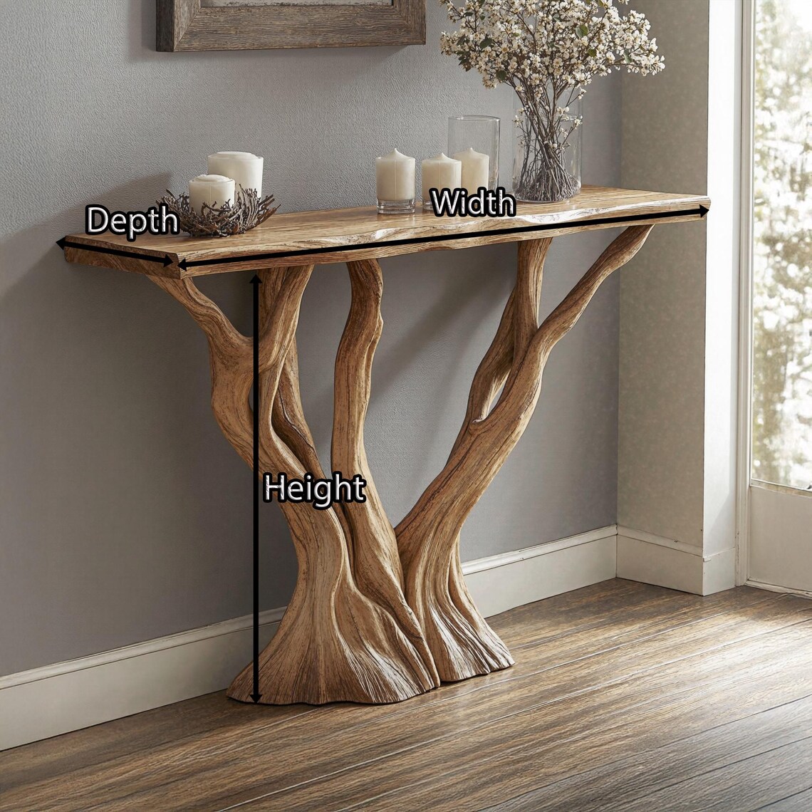 Farmhouse Console Table Rustic Console Table Custom Console Table Wood ...