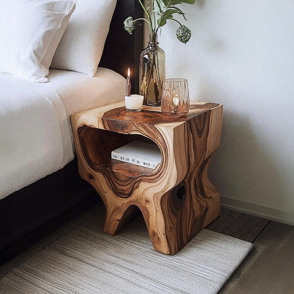 Live Edge End Table - Etsy