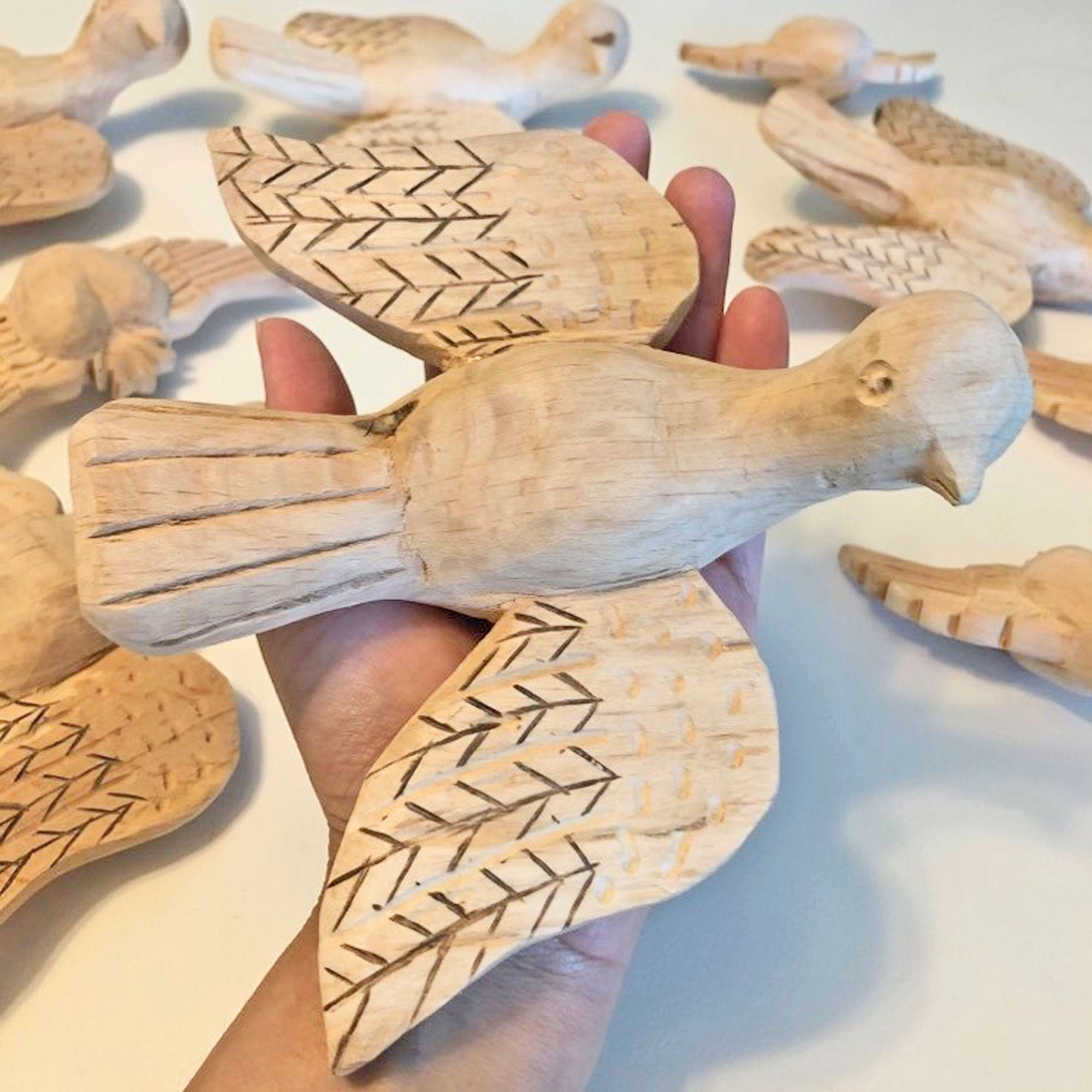 DIY Wood Hand Carved Birds. Great for Alebrijes Kids Paint | Etsy