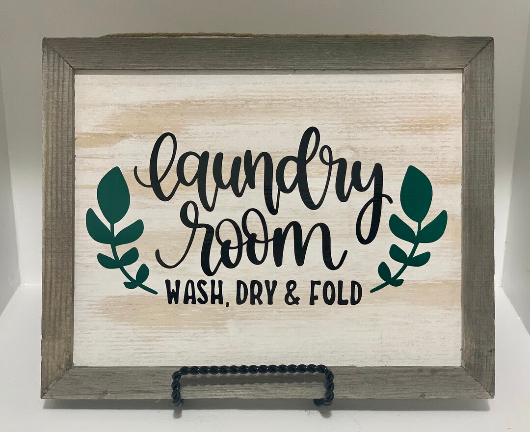 Laundry Room Sign - Wash, Dry, and Fold Customizable - Etsy