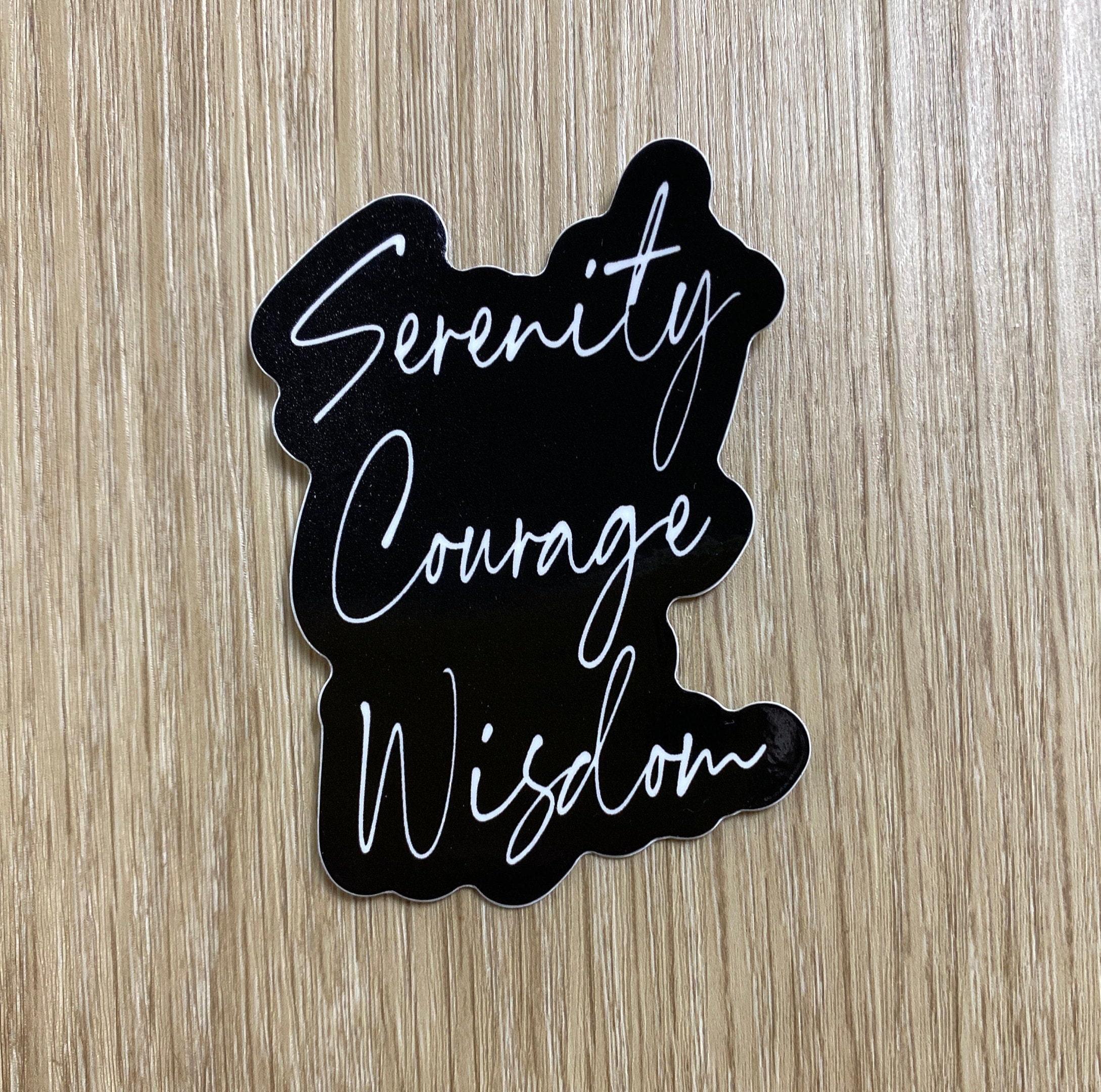 Serenity Courage Wisdom Sticker | Serenity Prayer Vinyl Die Cut ...