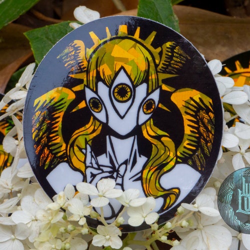 Ophanim Biblical Angel Eyes Sticker. Mirror Gold Vinyl - Etsy