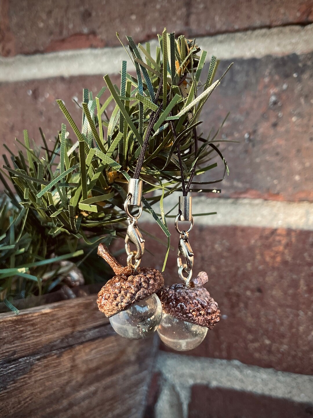 Fairy Dew Drop Real Acorn Shell Keychain Ornament - Etsy