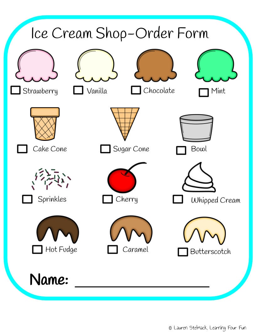Ice Cream Preschool Unit, Complete Unit, Prek, Preschool, Learning, Ice ...