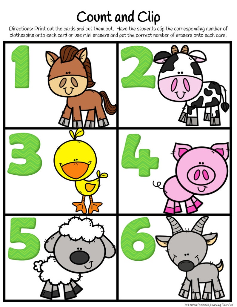 Down on the Farm! Preschool Unit! Lesson Plans Homeschool - Etsy