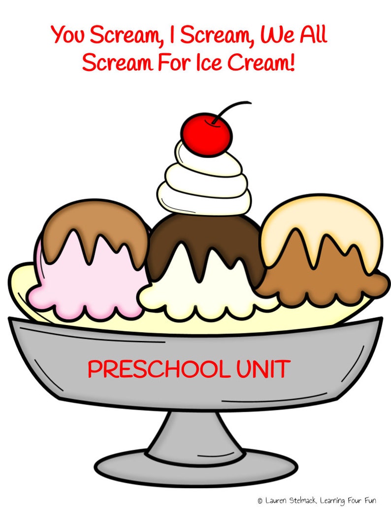 Ice Cream Preschool Unit, Complete Unit, Prek, Preschool, Learning, Ice ...
