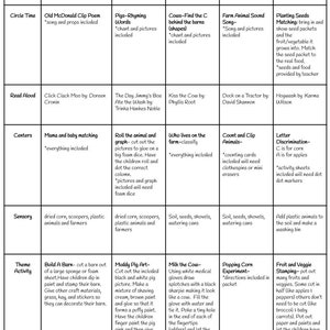 Down on the Farm! Preschool Unit! Lesson Plans Homeschool - Etsy