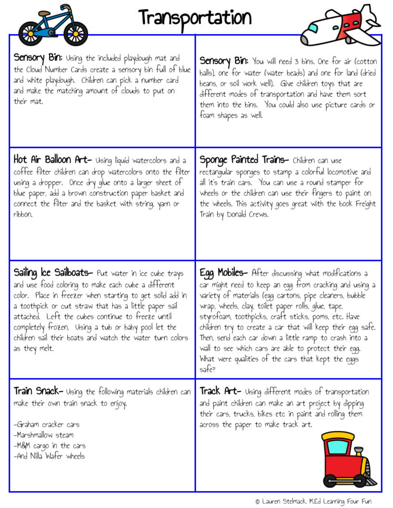 Preschool Transportation Unit, Lesson Plans, Preschool, Prek ...