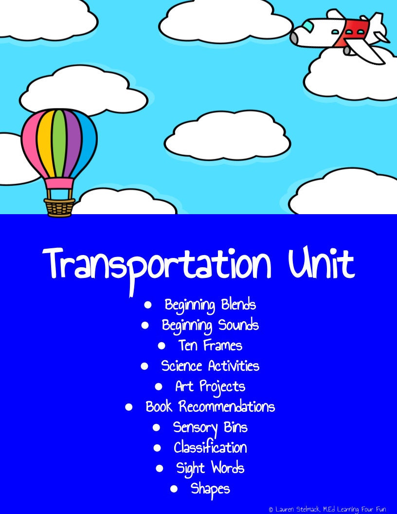 Preschool Transportation Unit, Lesson Plans, Preschool, Prek ...