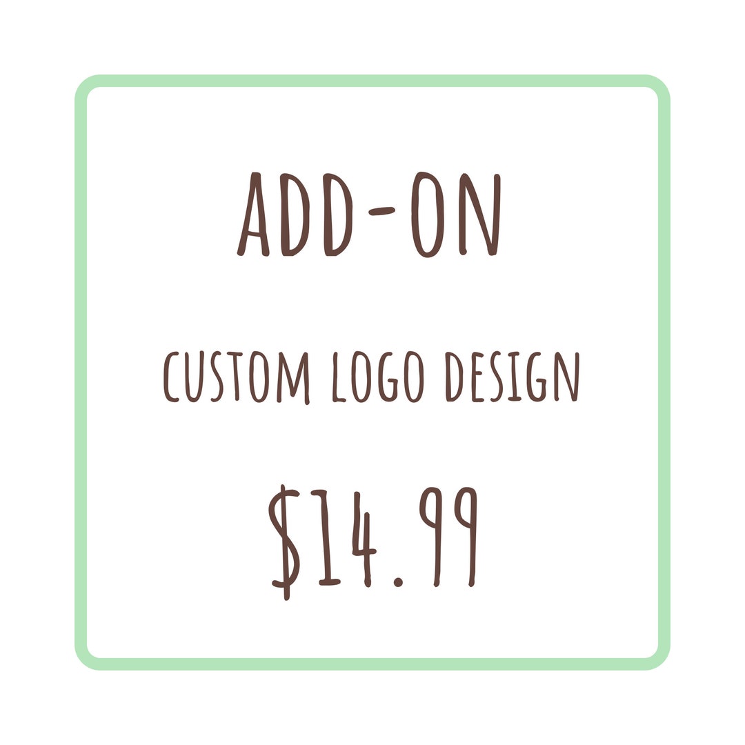 Custom Logo Design [add-on] - Etsy