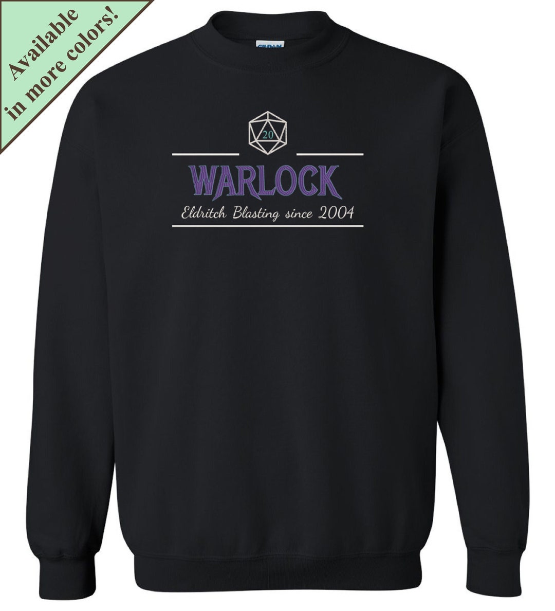 Warlock Embroidered Sweatshirt Eldritch Blasting Since 2004 - Etsy