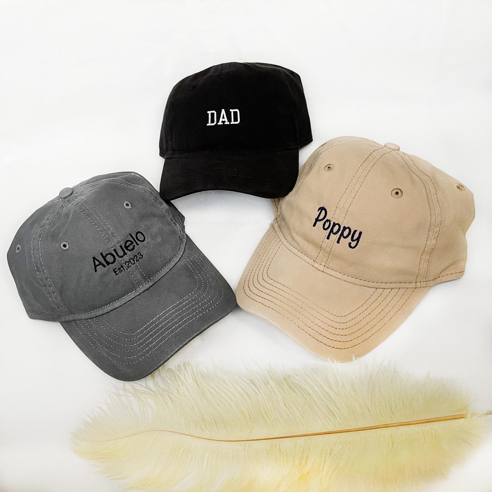 Custom Embroidered Hat, Personalized Dad Hat, Adjustable Cap, Bucket ...