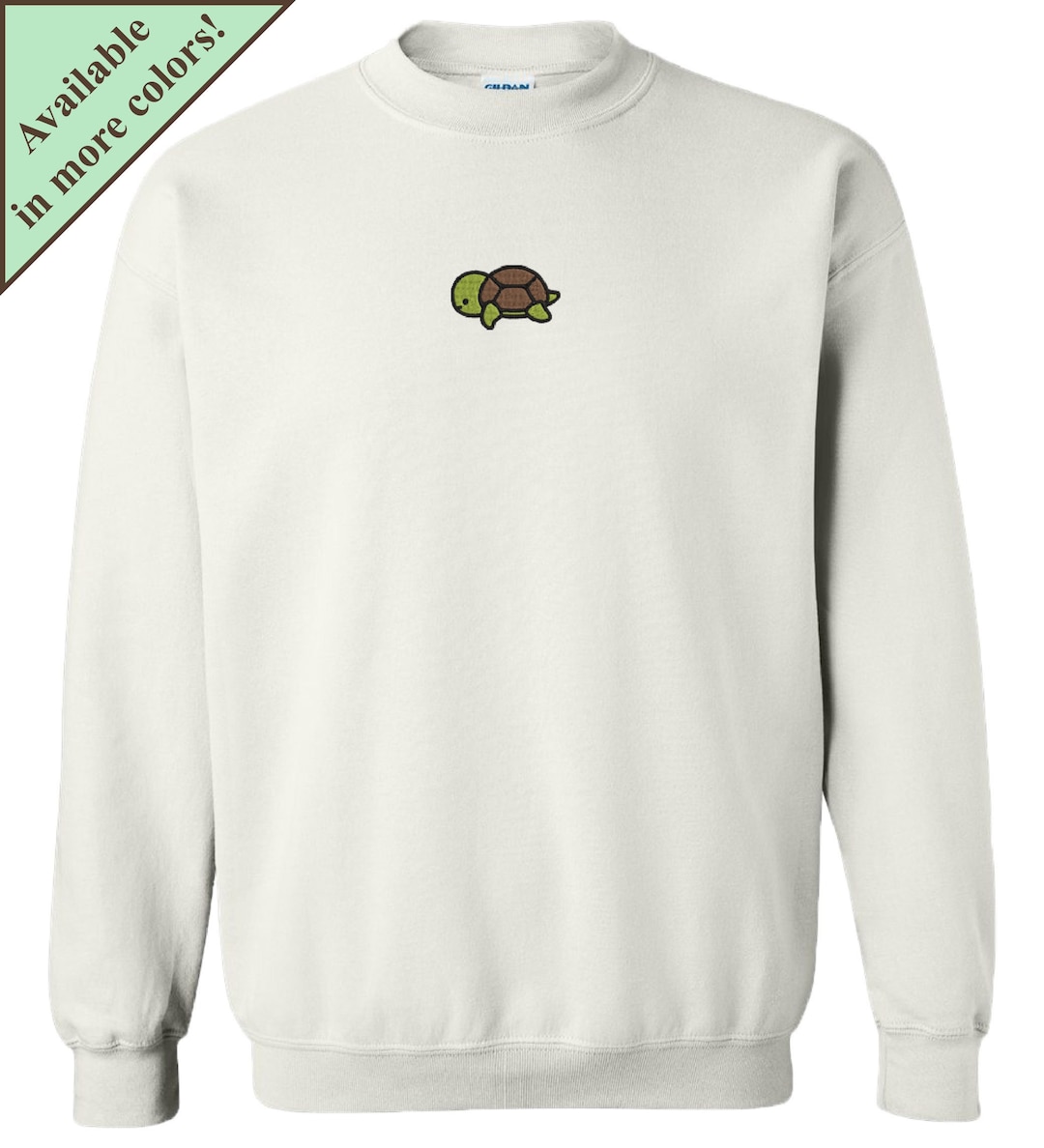 Embroidered Turtle Sweatshirt - Etsy