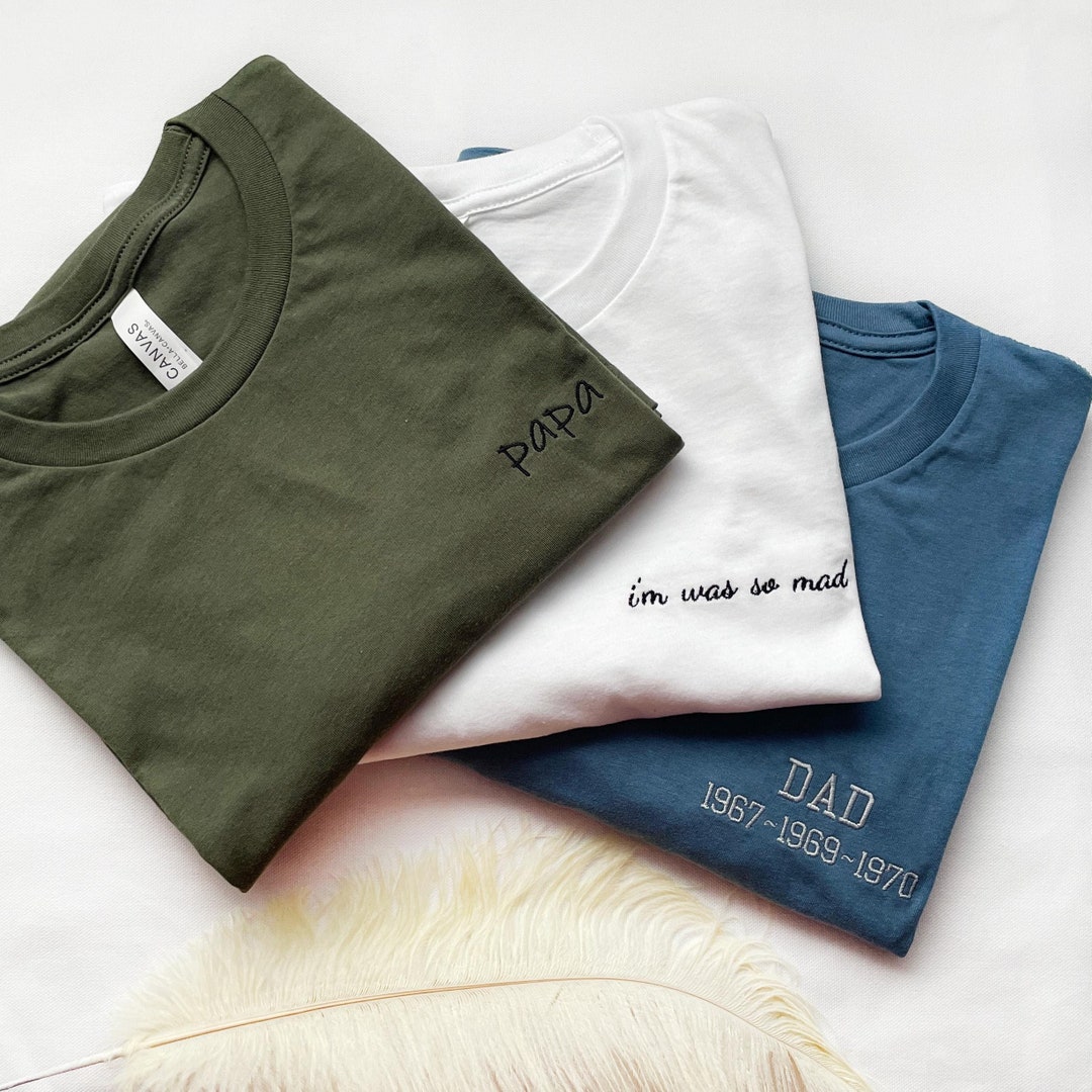 Custom Embroidered T-shirt, Short Sleeve, Gifts for Christmas ...