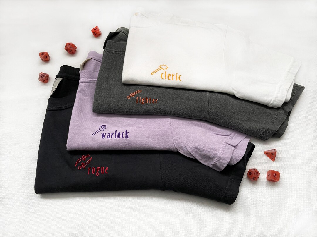 RPG Class Shirt | Customizable | Comfort Colors, Gifts for Christmas - Etsy