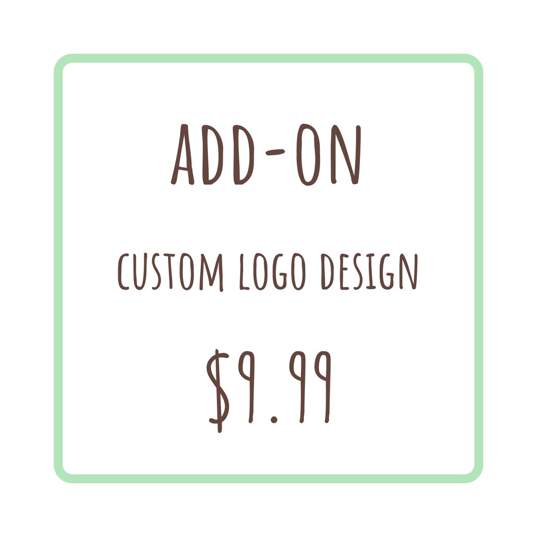 Custom Logo Design [add-on] - Etsy