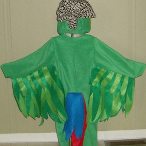 Kids Parrot Skully Scully Bird Halloween Costume in Fleece Custom Made ...