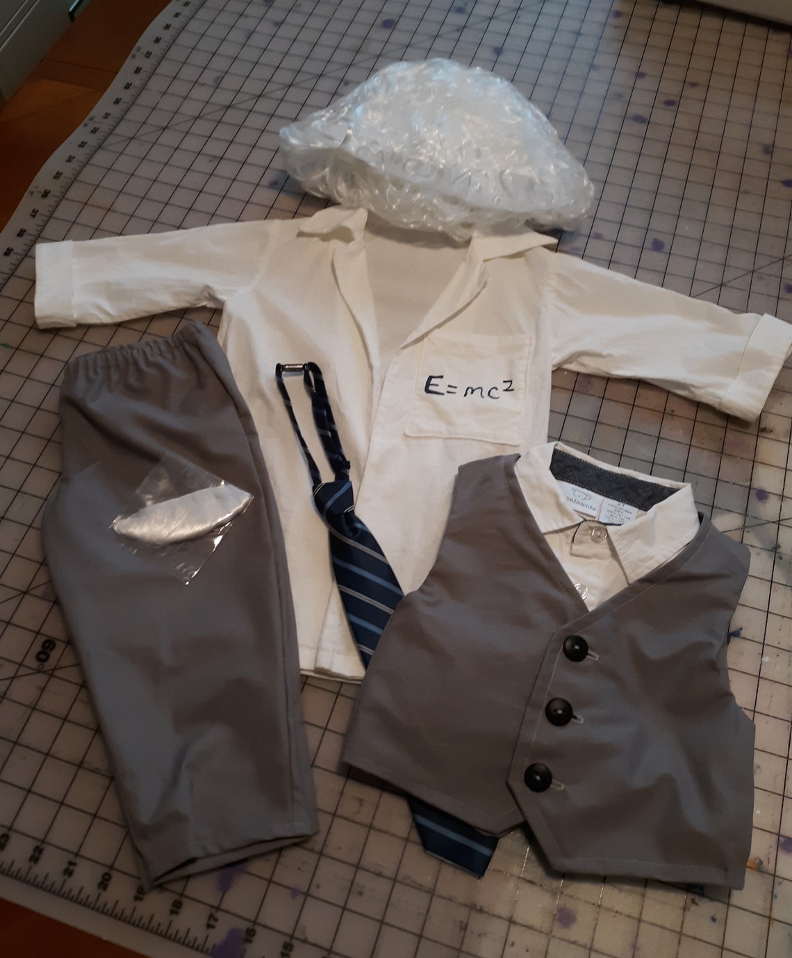 Einstein Mad Scientist Halloween Costume, Professor Cosplay, Wig, Lab ...