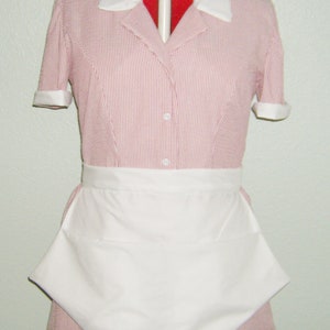 Waitress Dress Uniform Short Retro Pinup Hostess Halloween Costume ...