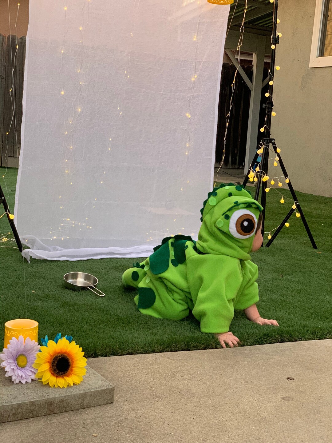 Green Chameleon Halloween Costume Custom Made Pascal Lizard Reptile ...