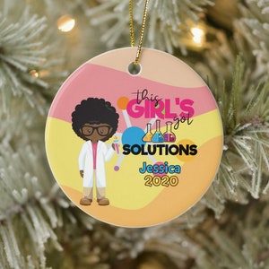 Girl Scientist Christmas Ornament Custom Made and Personalized Science ...