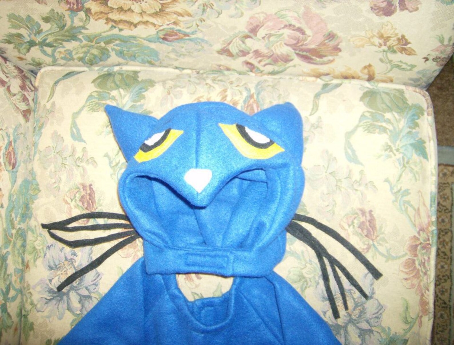 Blue Cat Halloween Costume, Fleece Bodysuit and Hood, Kids Dress-up ...