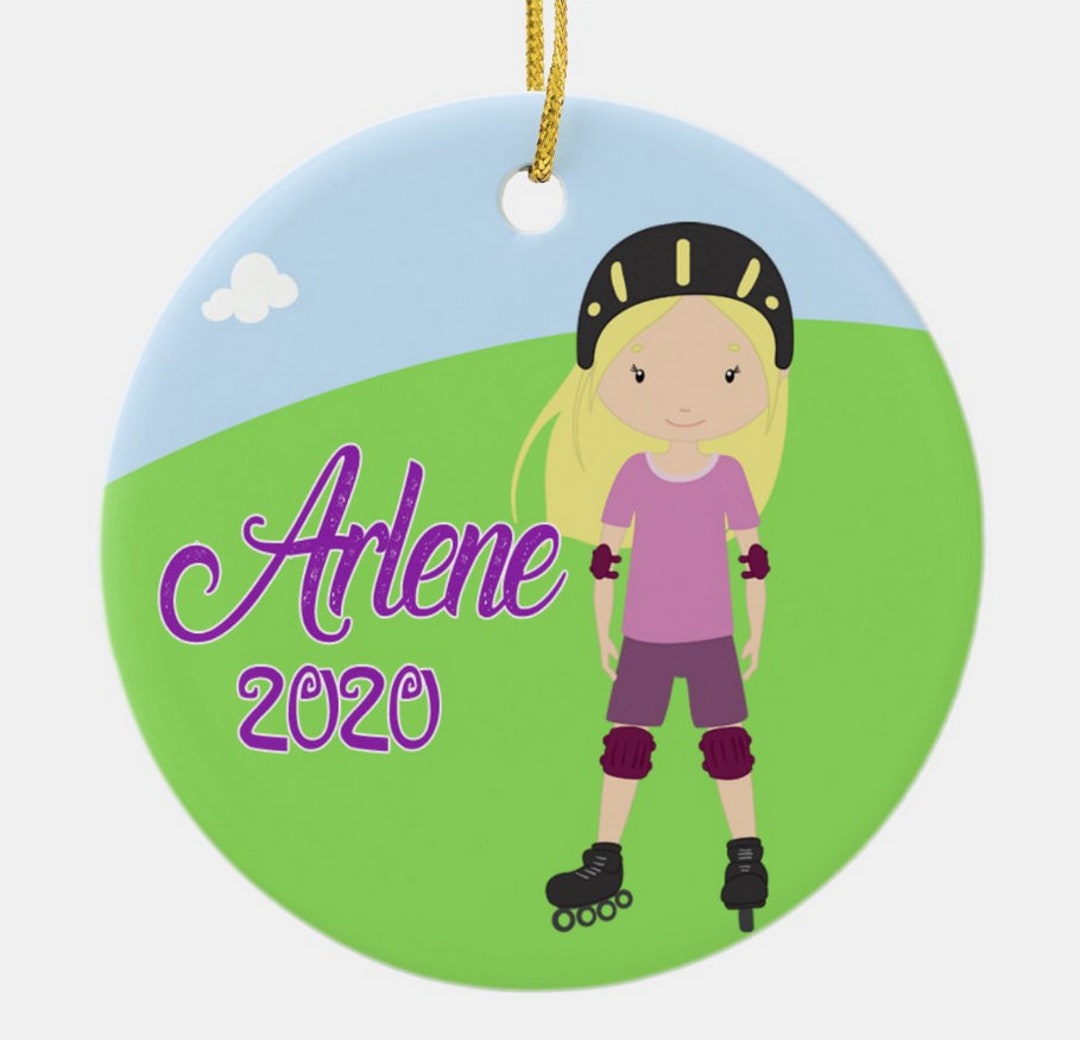 Roller Blading Skater Christmas Ornament Custom Made and Personalized ...