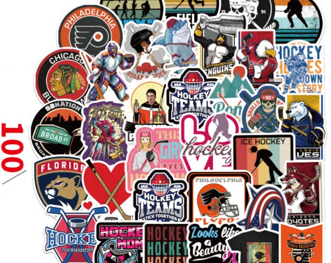 Set of 12 Mini Women Girls Hockey Stickers - 2" on Their Longest Side ...