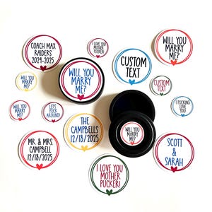 Hockey Puck Ring Box, Hockey Wedding Ring Bearer Box, Unique Engagement Ring Box, Personalized ...