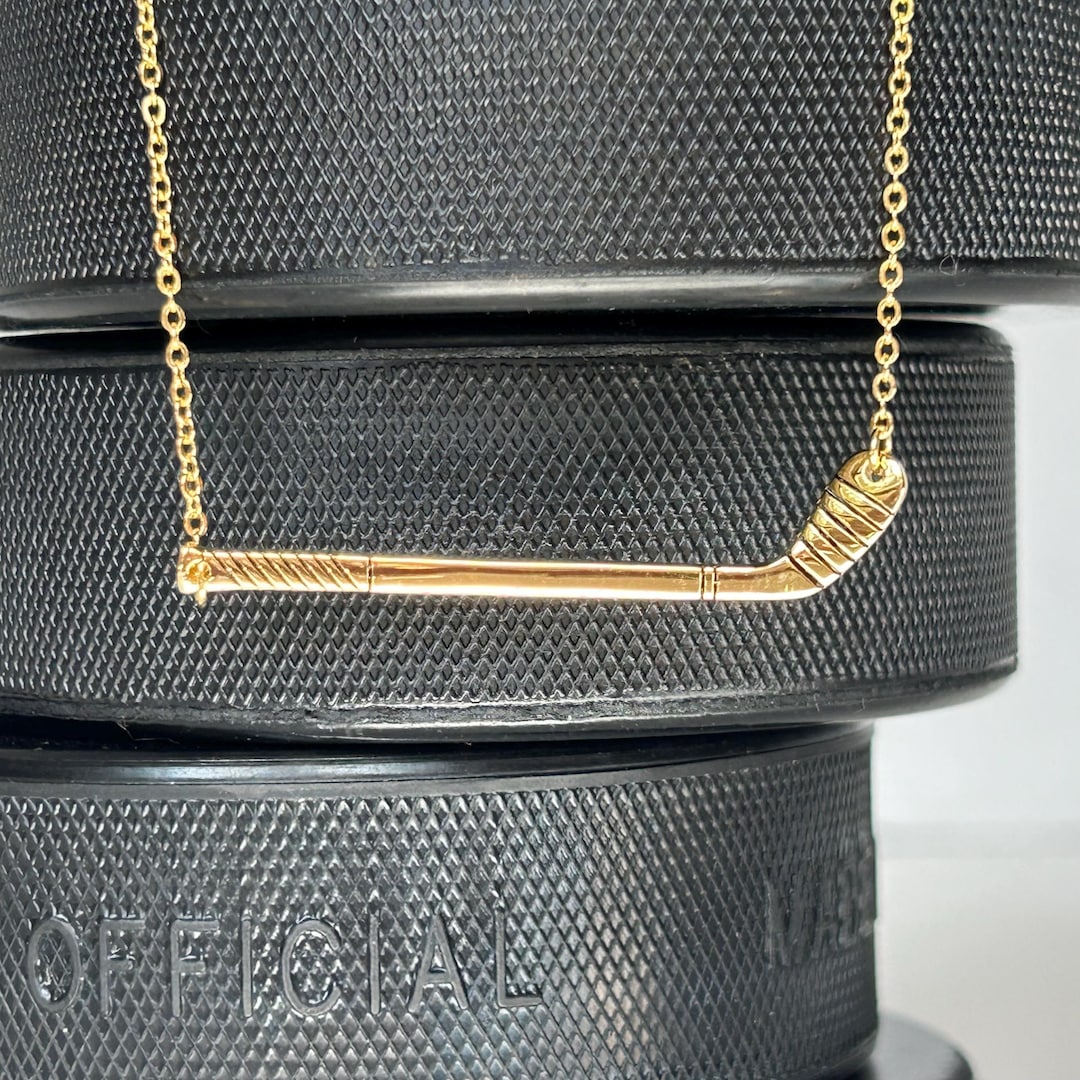 Hockey Necklace, Gold Hockey Stick Necklace for Her, Hockey Mom ...