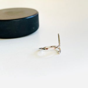 Hockey Stick Ring, Hockey Ring for Girls, Hockey Jewelry, Adjustable ...