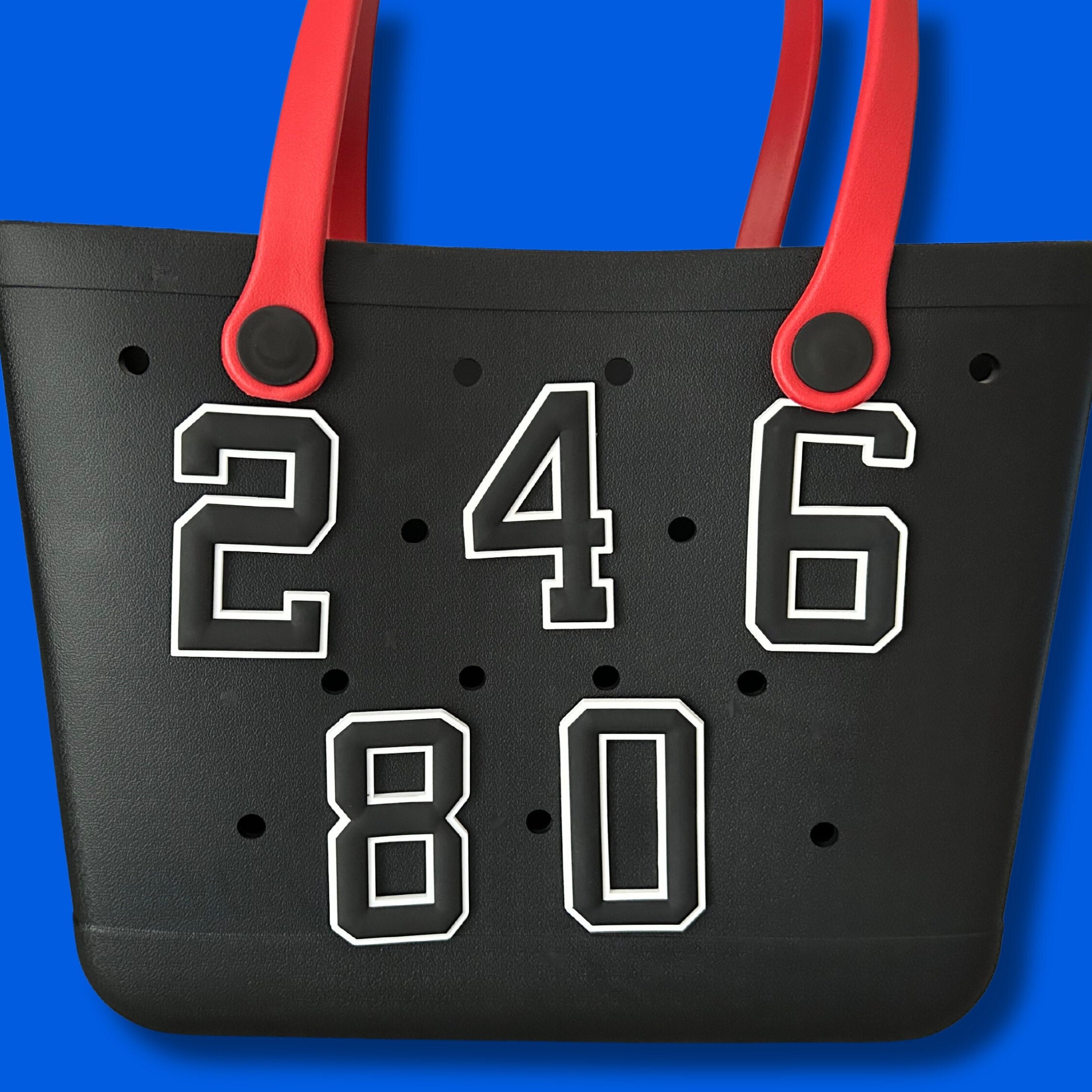Number Charms for Tote Bag, Jersey Number Bag Accessories, Large ...