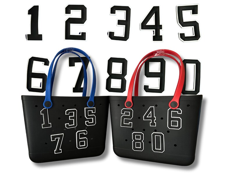 Number Charms for Tote Bag, Jersey Number Bag Accessories, Large ...