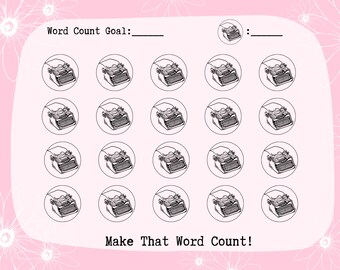 Word Count Tracker Bundle Perfect for Nanowrimo & Camp Nanowrimo - Etsy