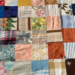 Vintage Handmade Patchwork Quilt - Etsy