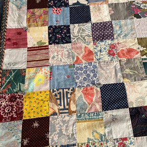 Vintage Handmade Patchwork Quilt - Etsy