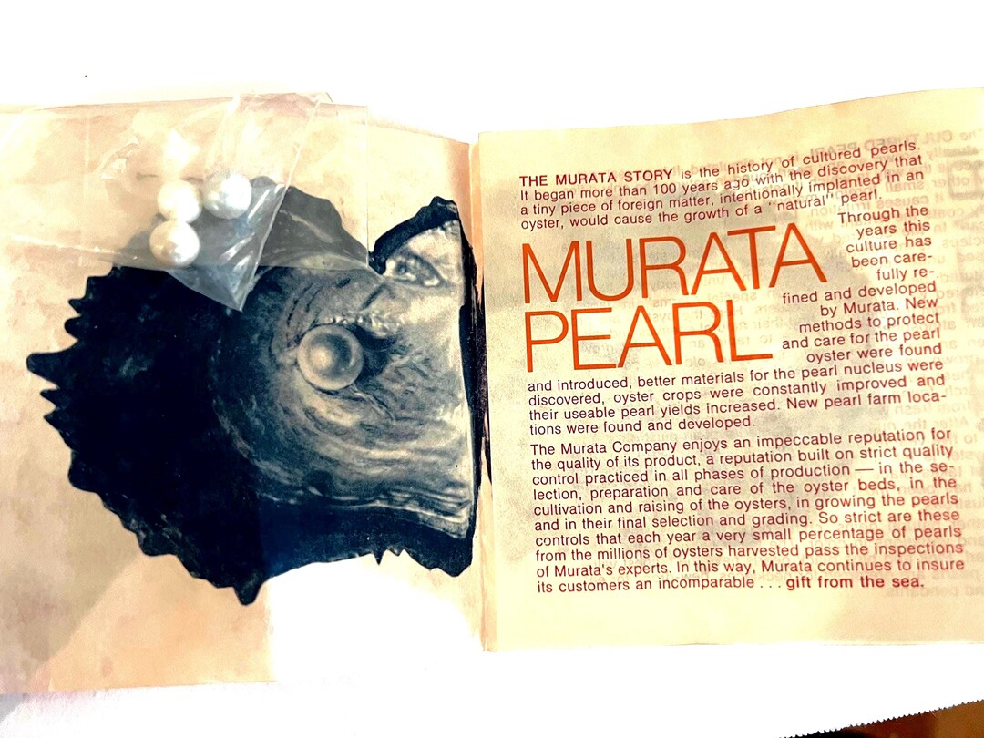 3 Murata Pearls With Documentation - Etsy