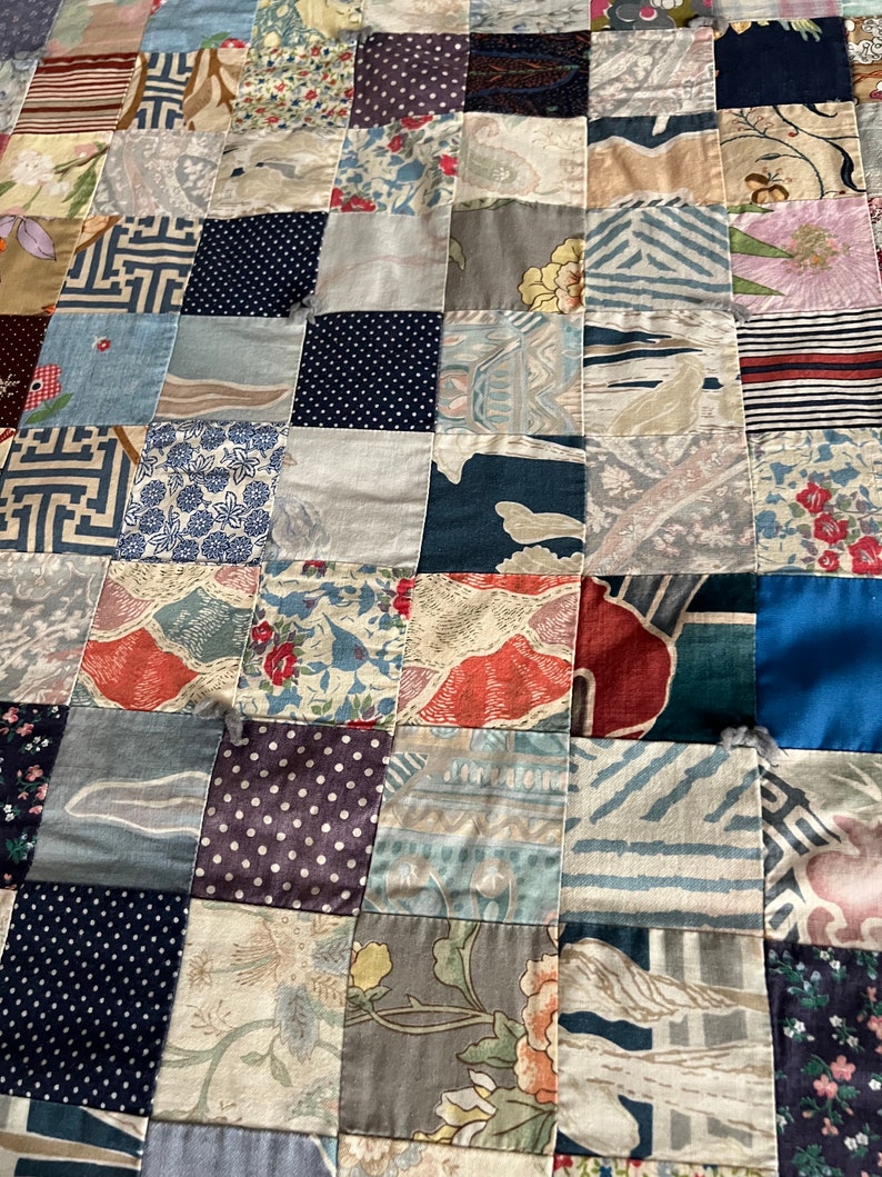 Vintage Handmade Patchwork Quilt - Etsy