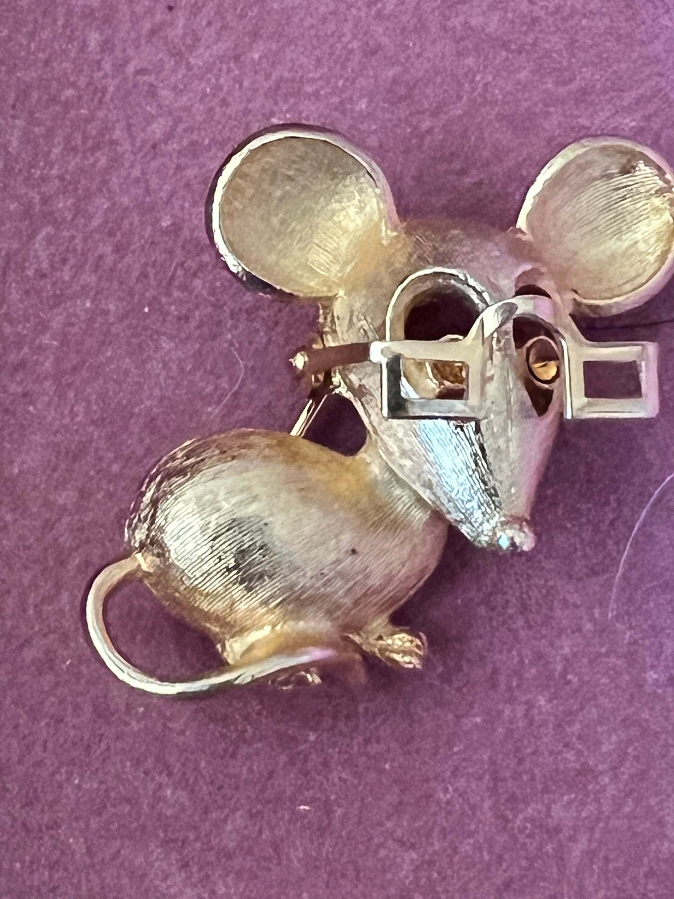 Adorable Vintage Avon Mouse With Adjustable Glasses Brooch Pin - Etsy