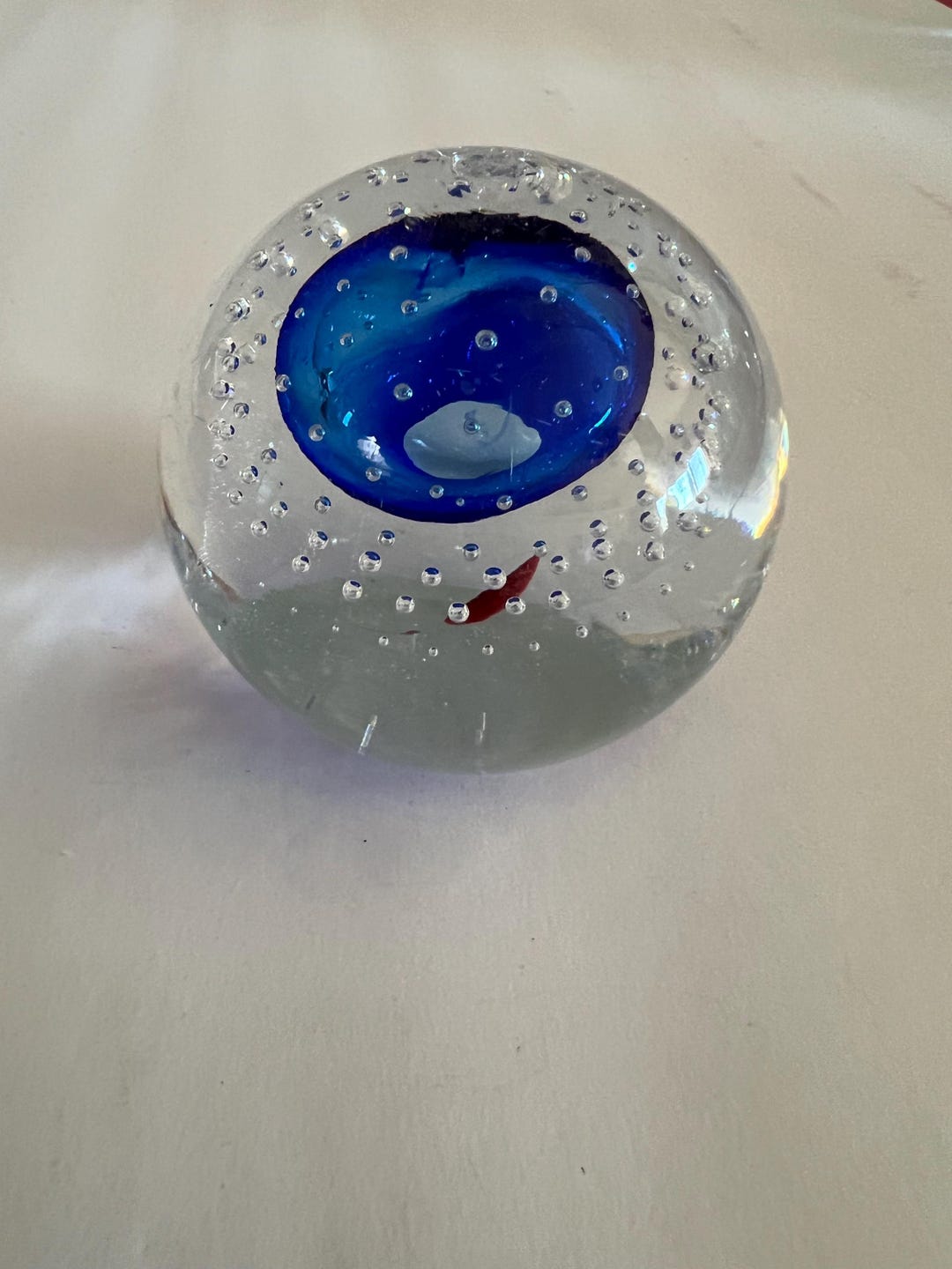 Vintage A Jablonski Hand Blown Glass Paperweight. - Etsy