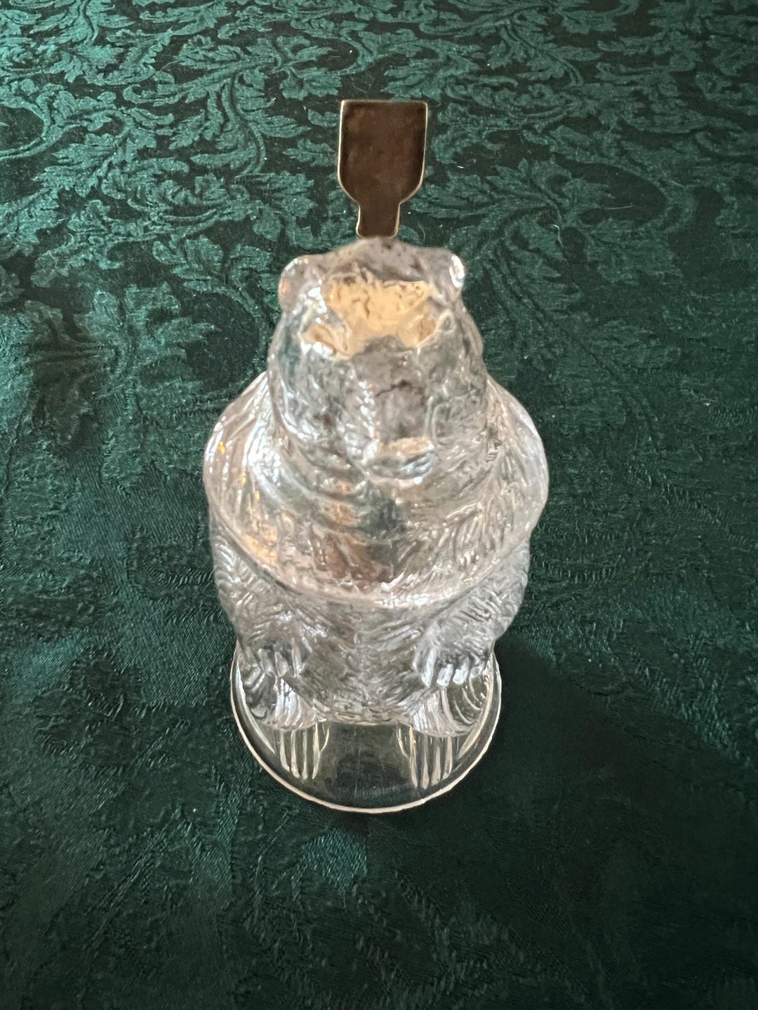 Antique Bruce, Higbee & Co. Pressed Glass Mustard Jar With Antique ...