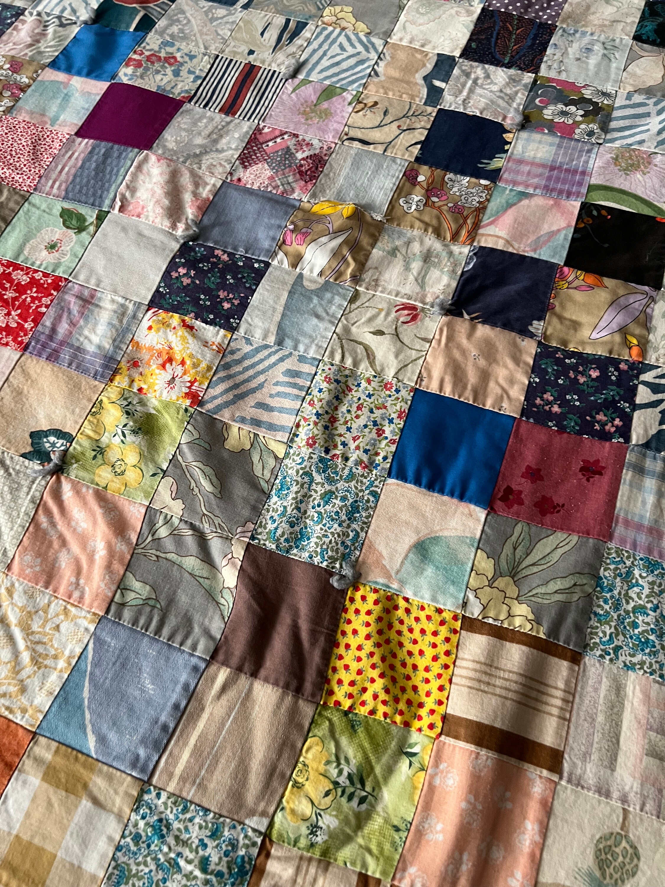 Vintage Handmade Patchwork Quilt - Etsy