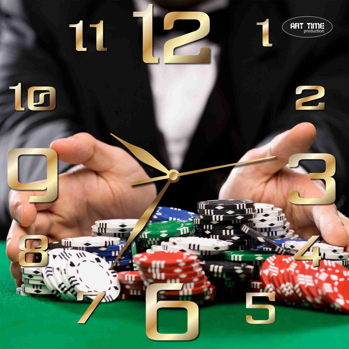 Poker 11 Handmade Wall Clock Get unique décor for home or | Etsy