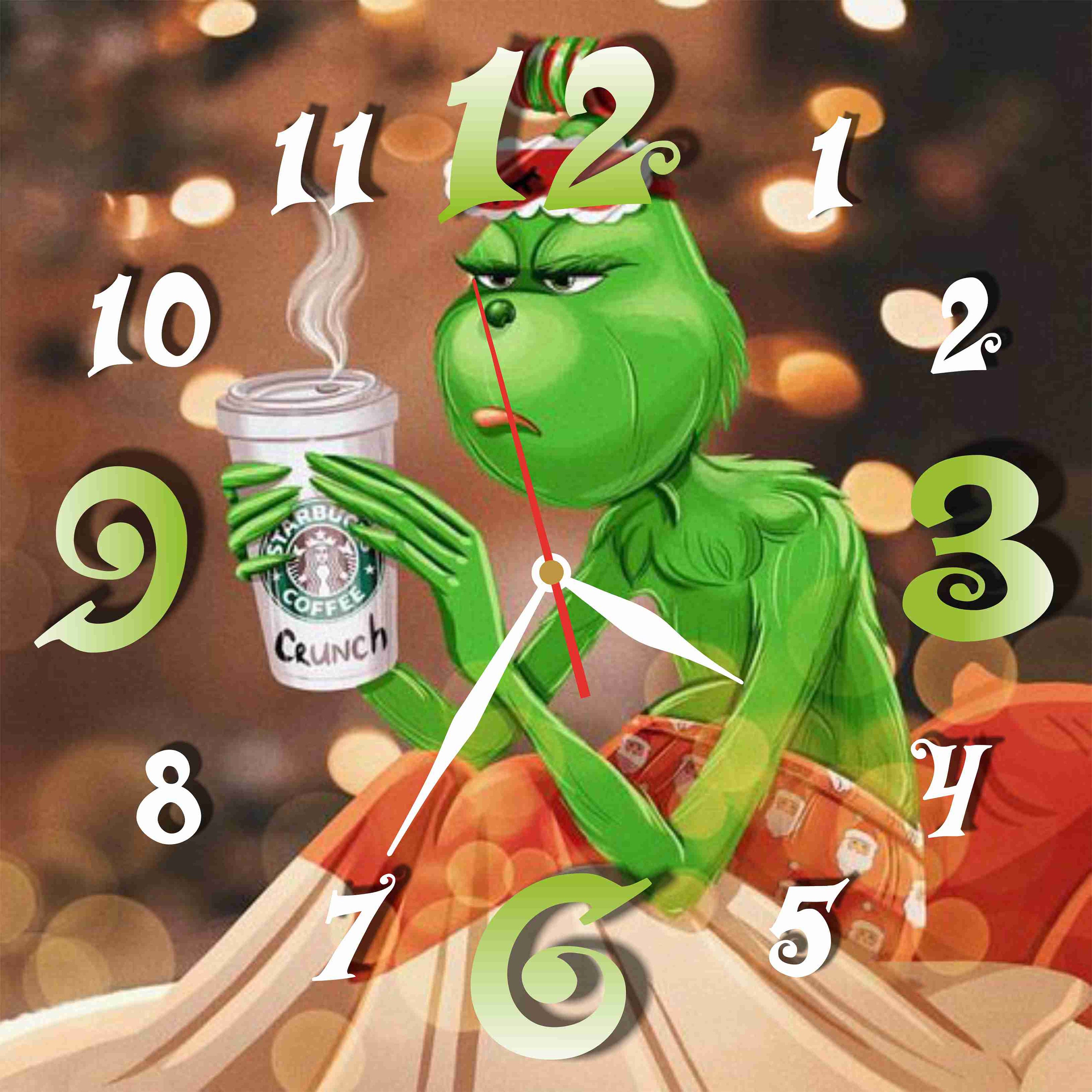 The Grinch 11 Handmade Wall Clock Get unique décor for | Etsy