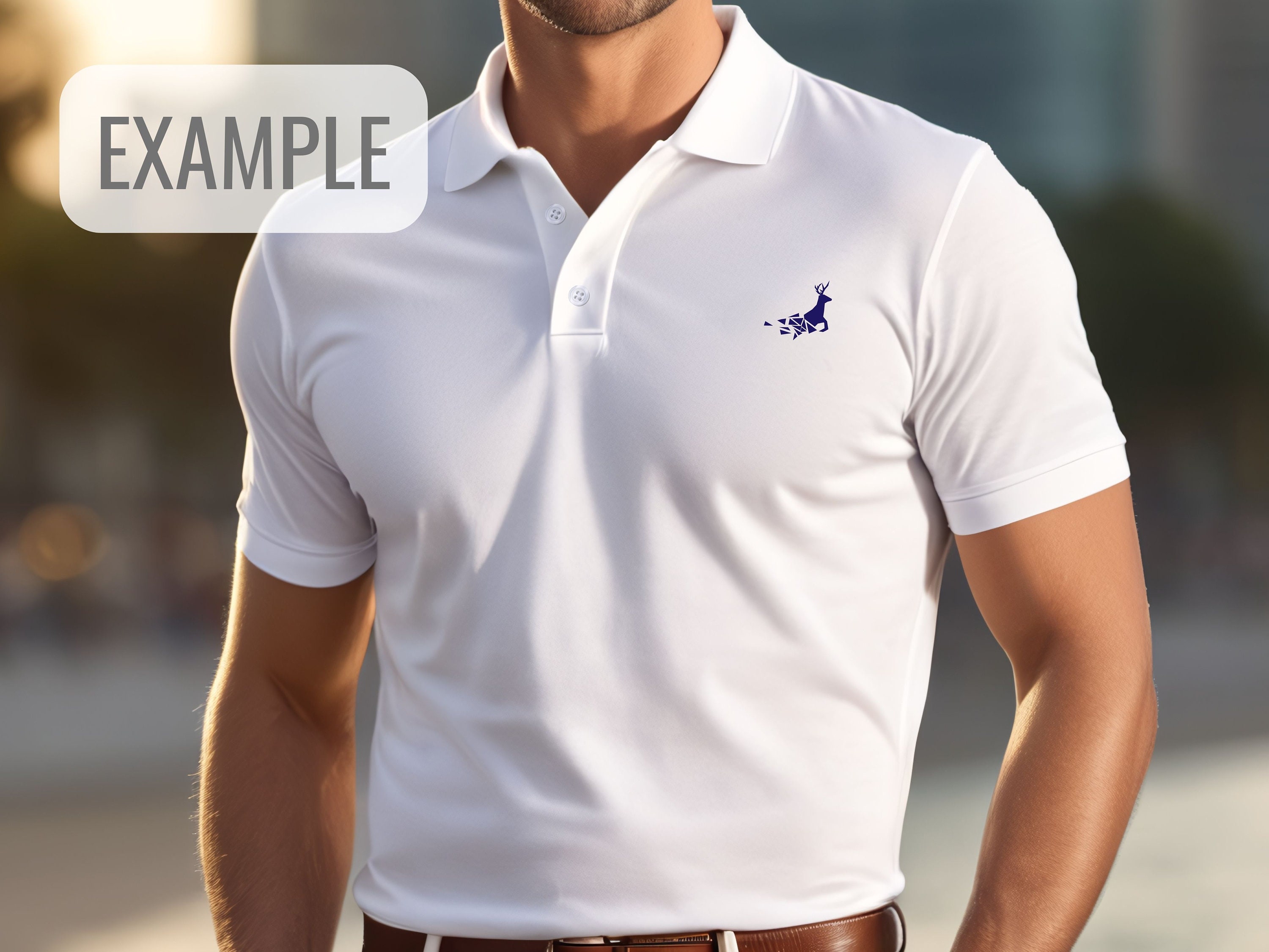 White Polo Shirt Mockup for Print on Demand. Ideal for Your Company ...