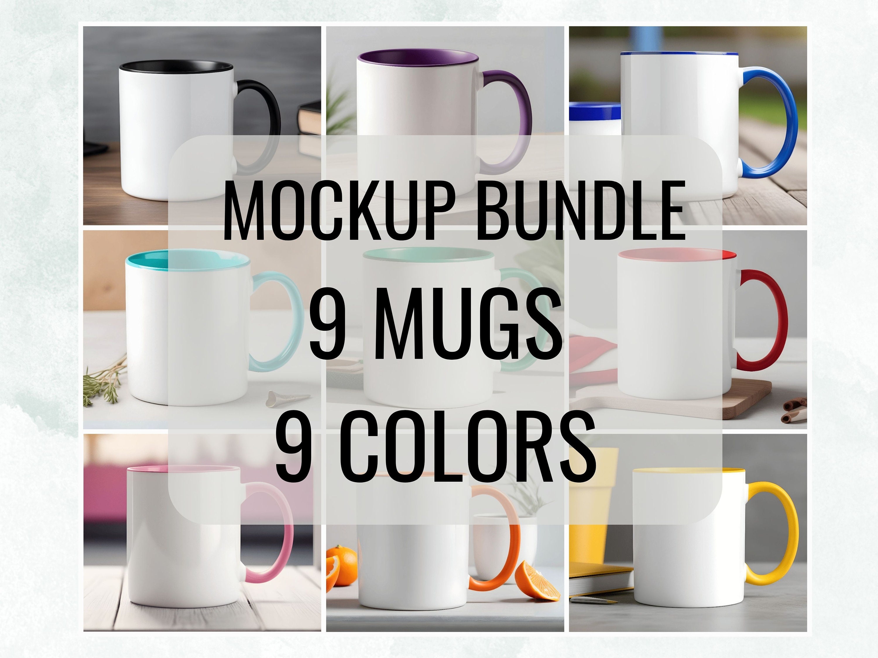 Outstanding Accent Mug Mockups for Your Creative Ideas. 9 Colors ...