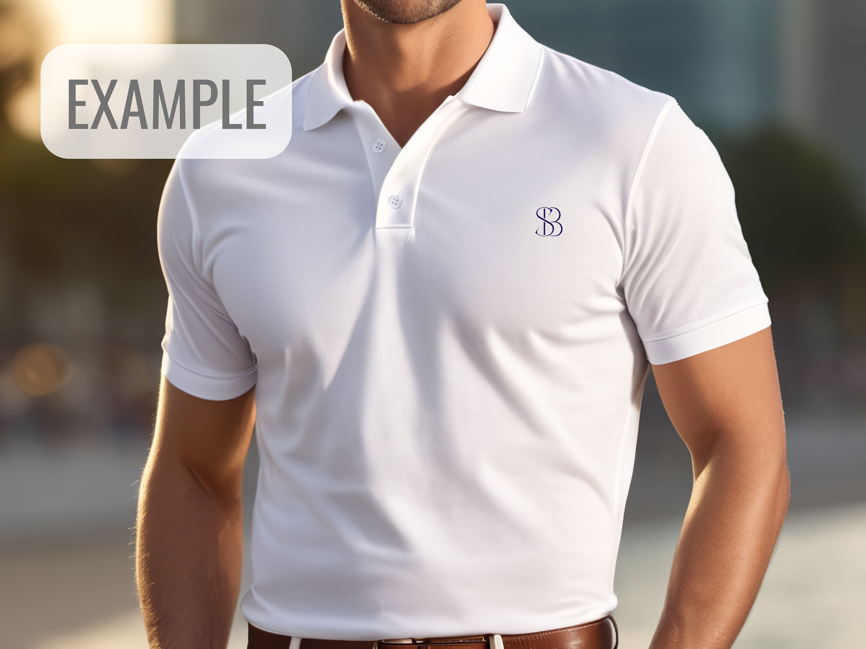White Polo Shirt Mockup for Print on Demand. Ideal for Your Company ...