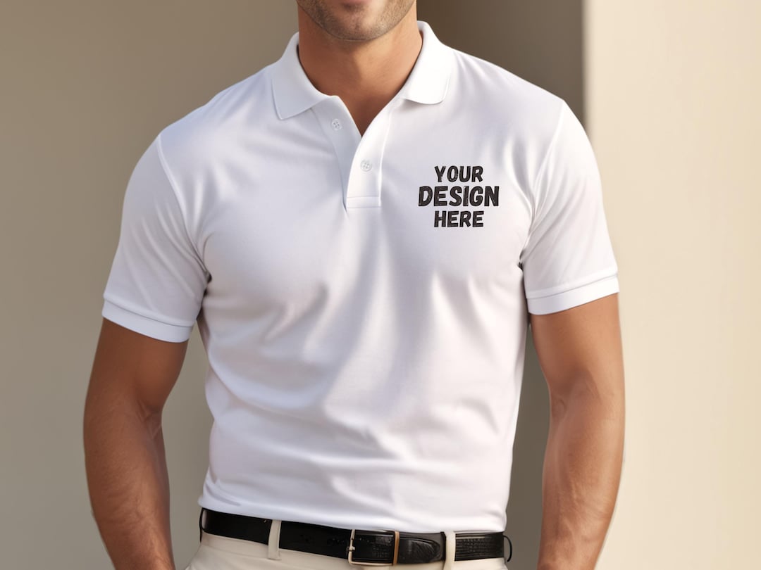 Premium White Polo Shirt Mockup. Digital Download for Your Company ...